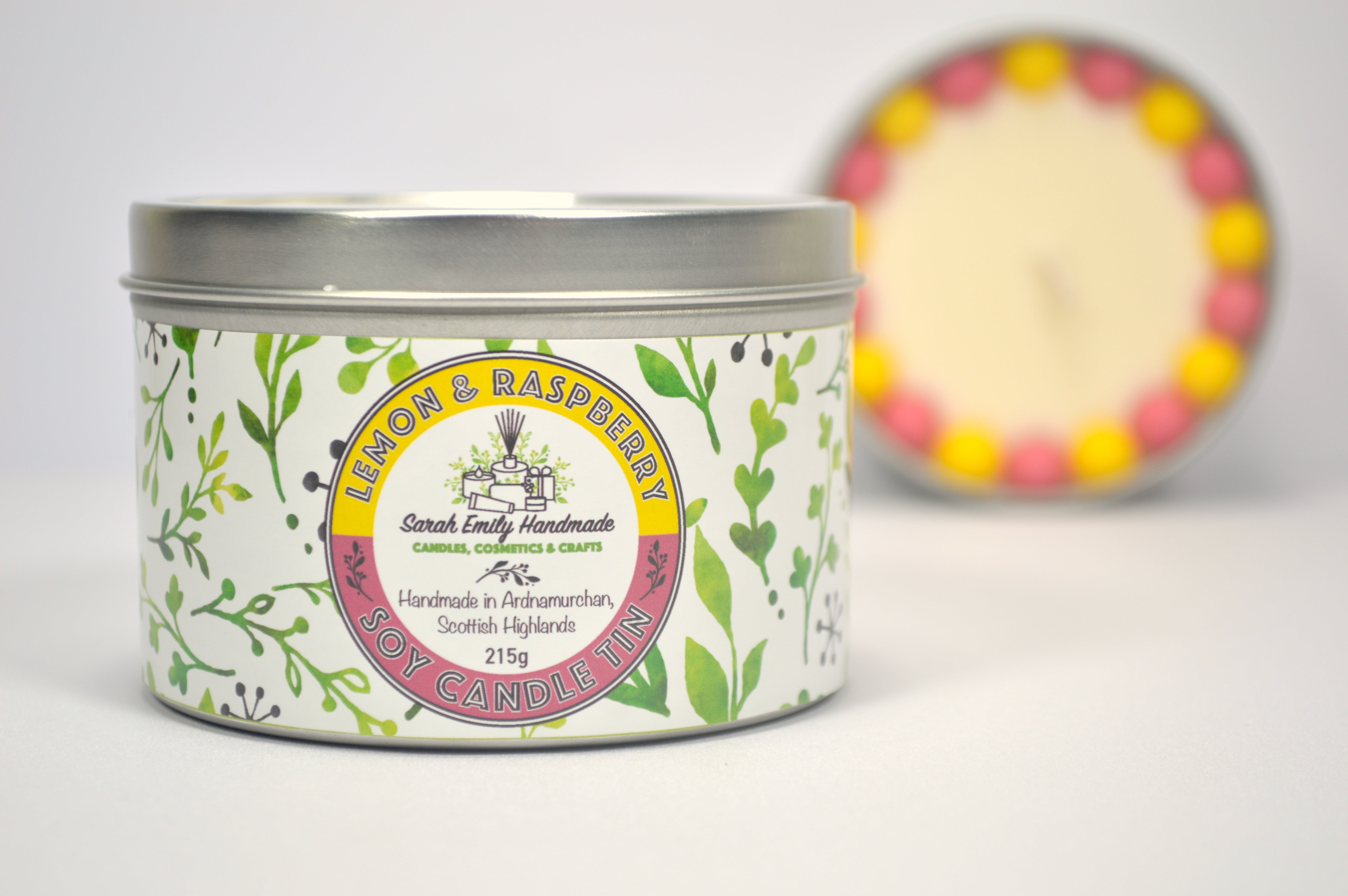 Lemon & Raspberry Candle Tin